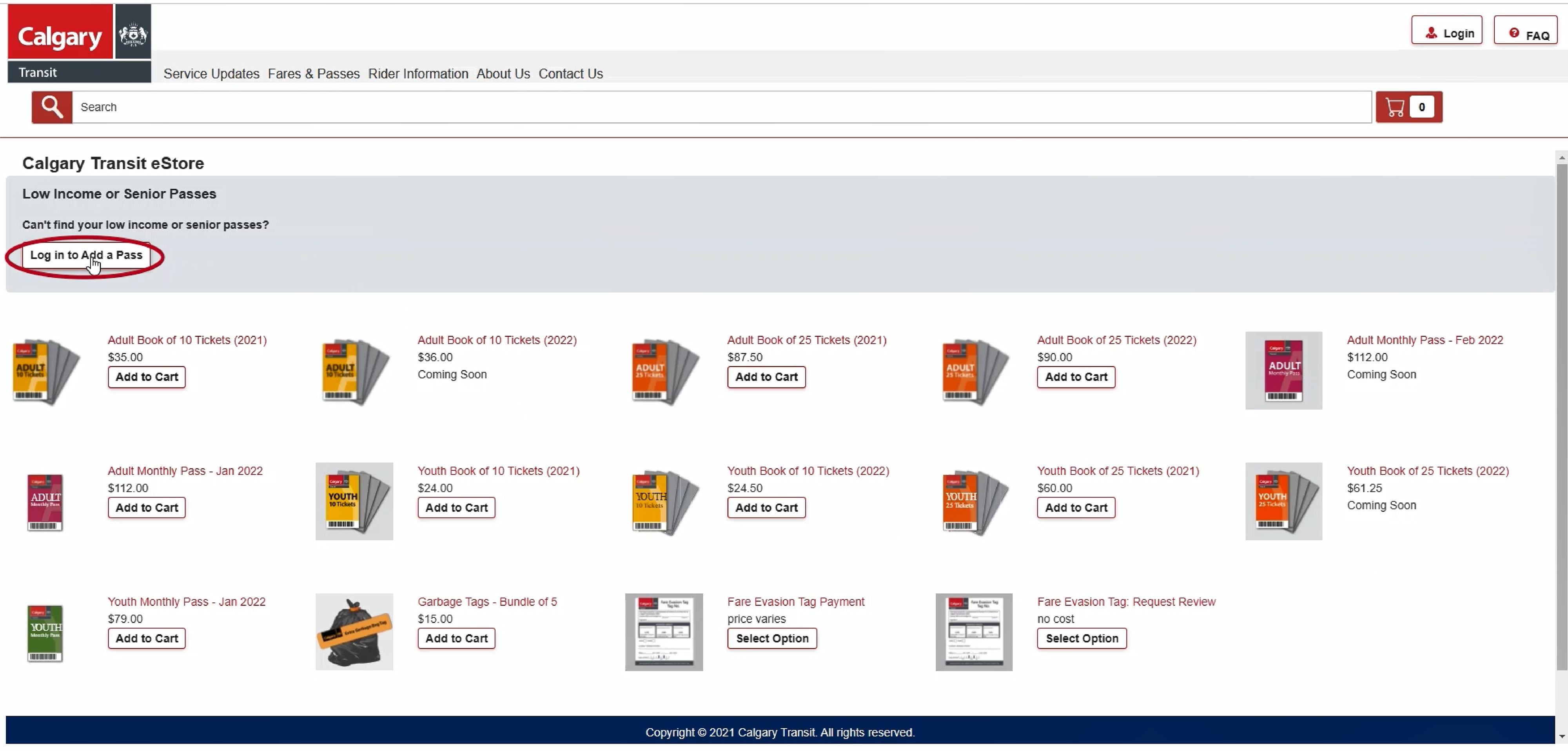 Low Income and Senior Passes on My Fare
