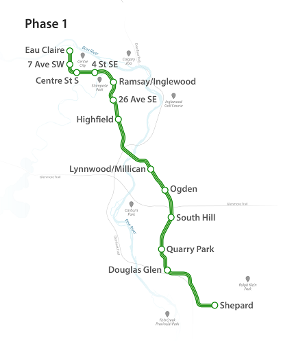 Green Line Route Map