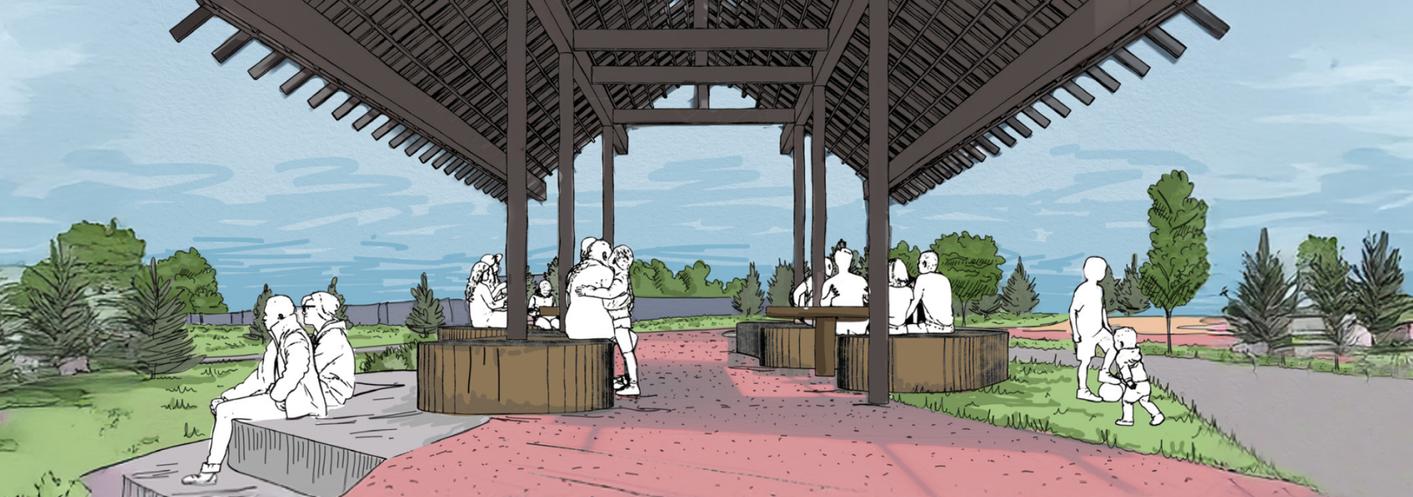 Redstone shade structures