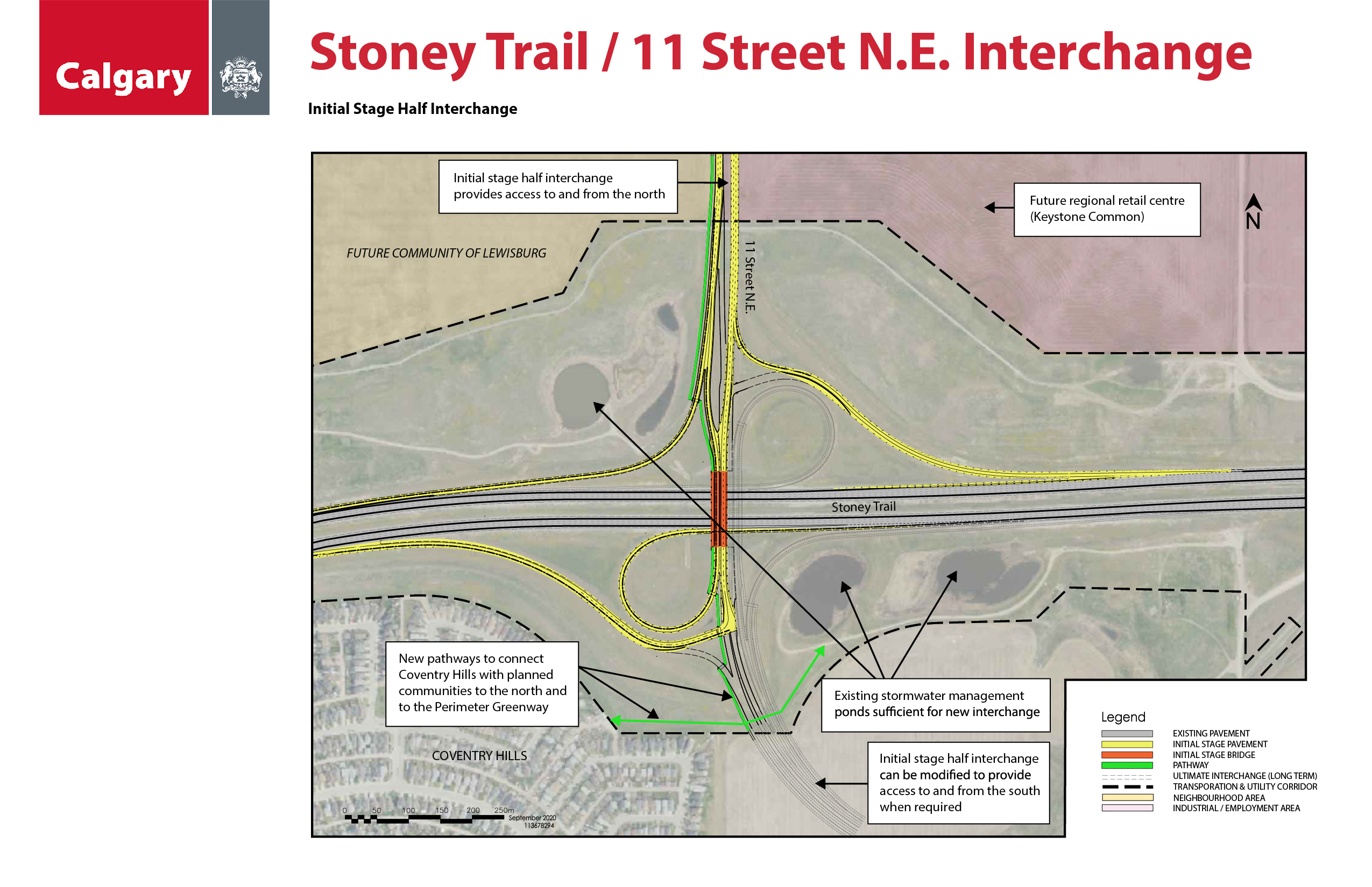 Stoney Trail at 11 Street N.E. interchange
