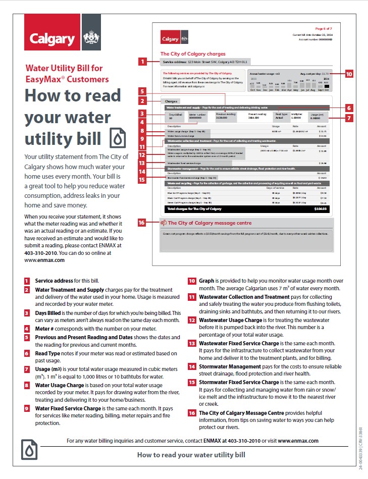Understanding your water utility bill & water rates