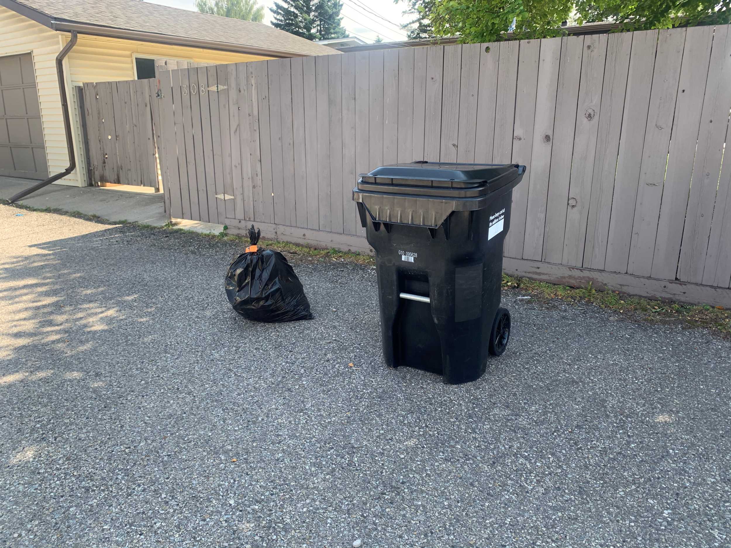 Black Cart garbage collection